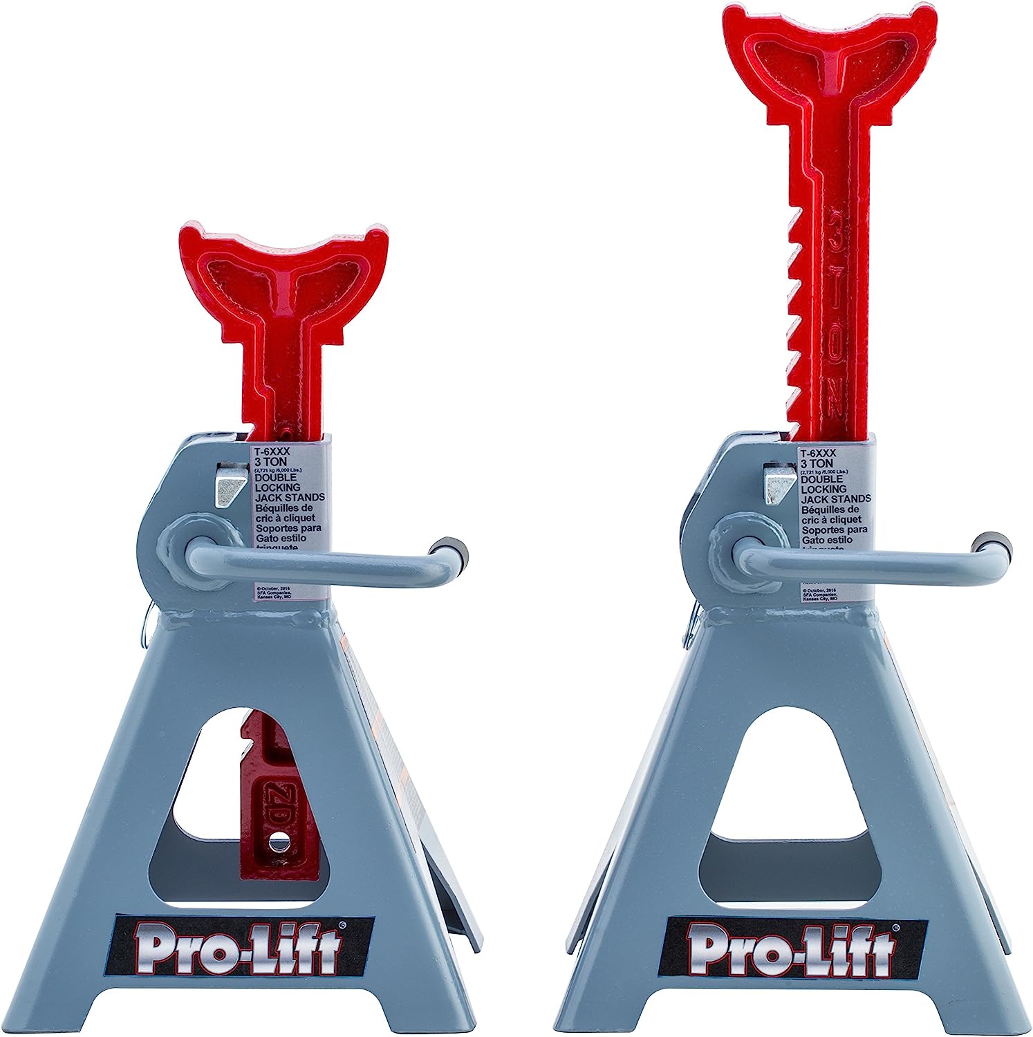 Pro-Lift Heavy Duty Jack Stands – 3 Ton in Pair with Double Pins Desig ...